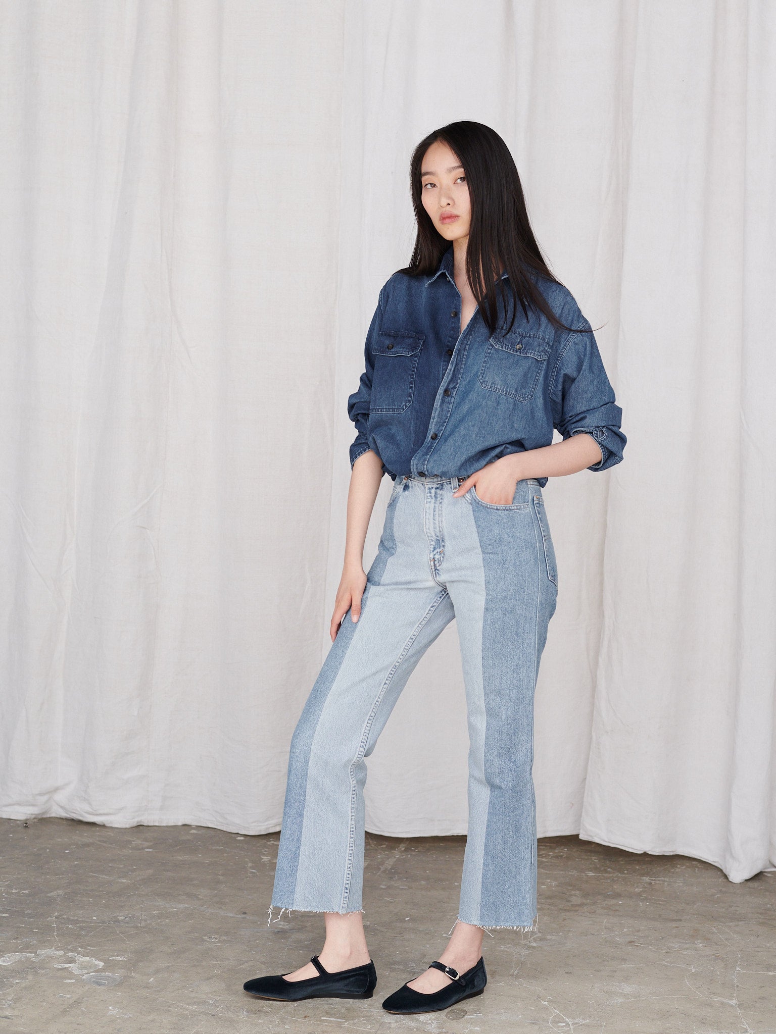 Flare Jean Mid/Light Blue | E.L.V. Denim – ELV Denim