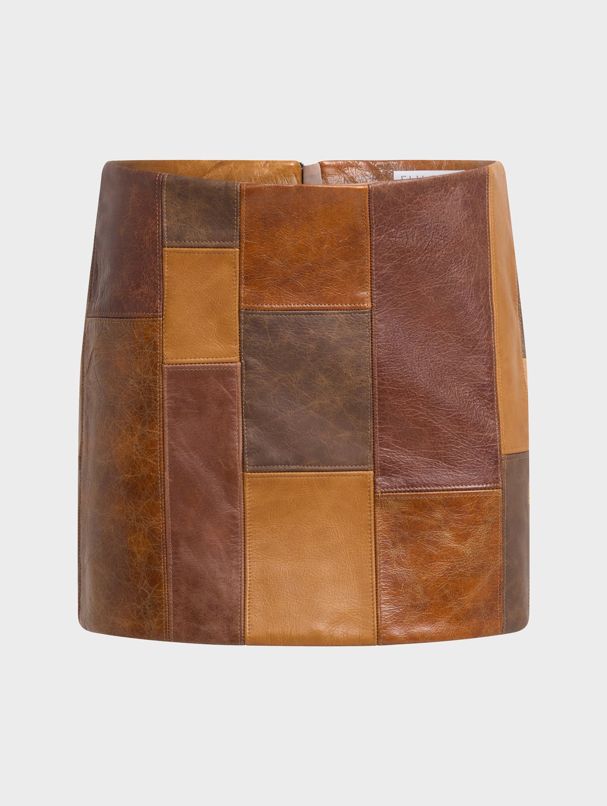 Leah Mini Skirt Patchwork Leather | E.L.V. Denim – ELV Denim