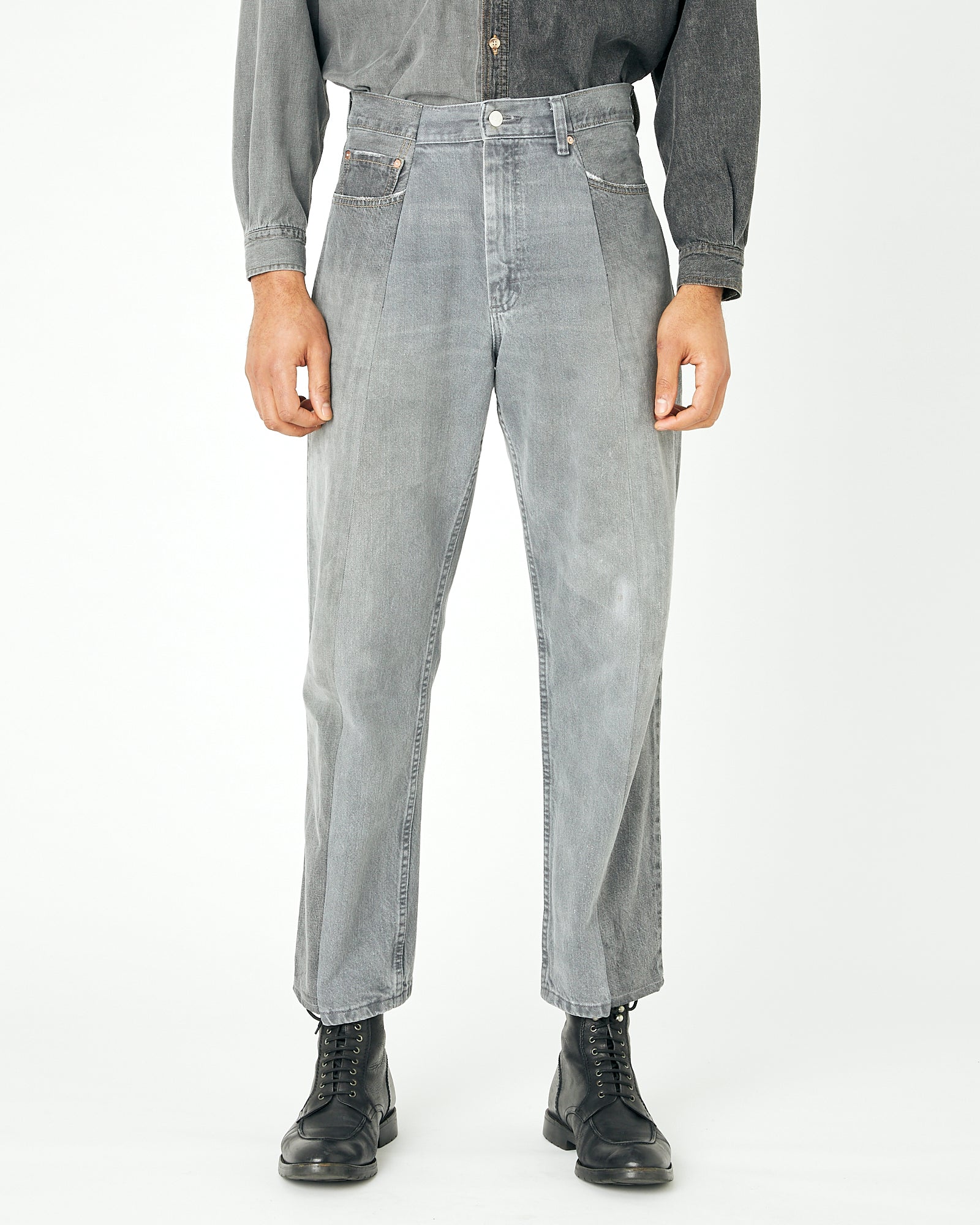 E.L.V. Denim Sustainable Grey Match Boyfriend Jeans – ELV Denim